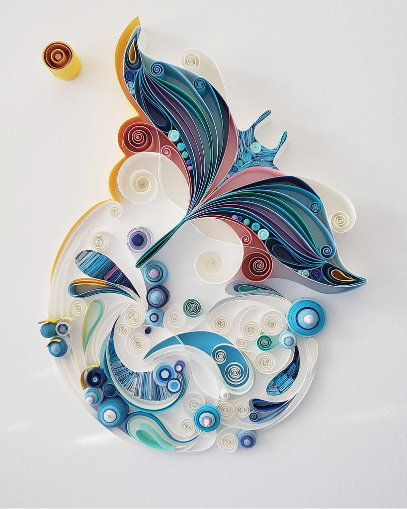 Manta Ray - Sea Life Abstract Paper Art – PaperSwan Studio